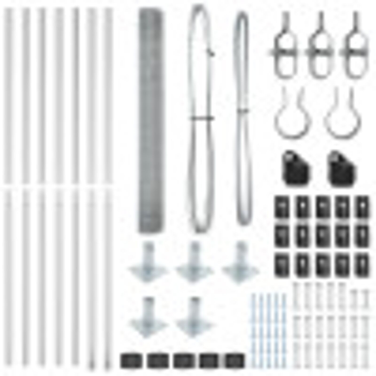 Welded Wire Fence with 7 Flanged Posts 1.2 x 10 m Galvanised Steel ...