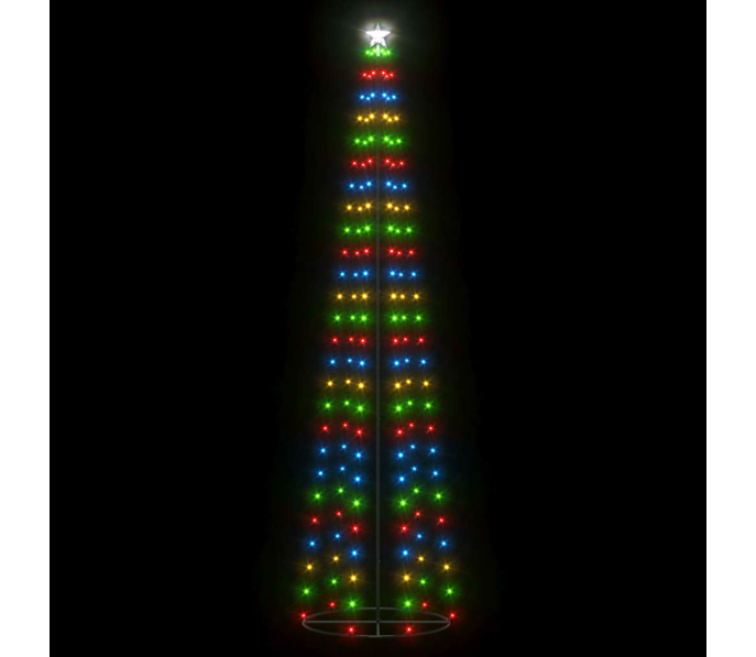 vidaXL kúp alakú karácsonyfa-dekoráció 136 színes LED-del 70 x 240 cm ...